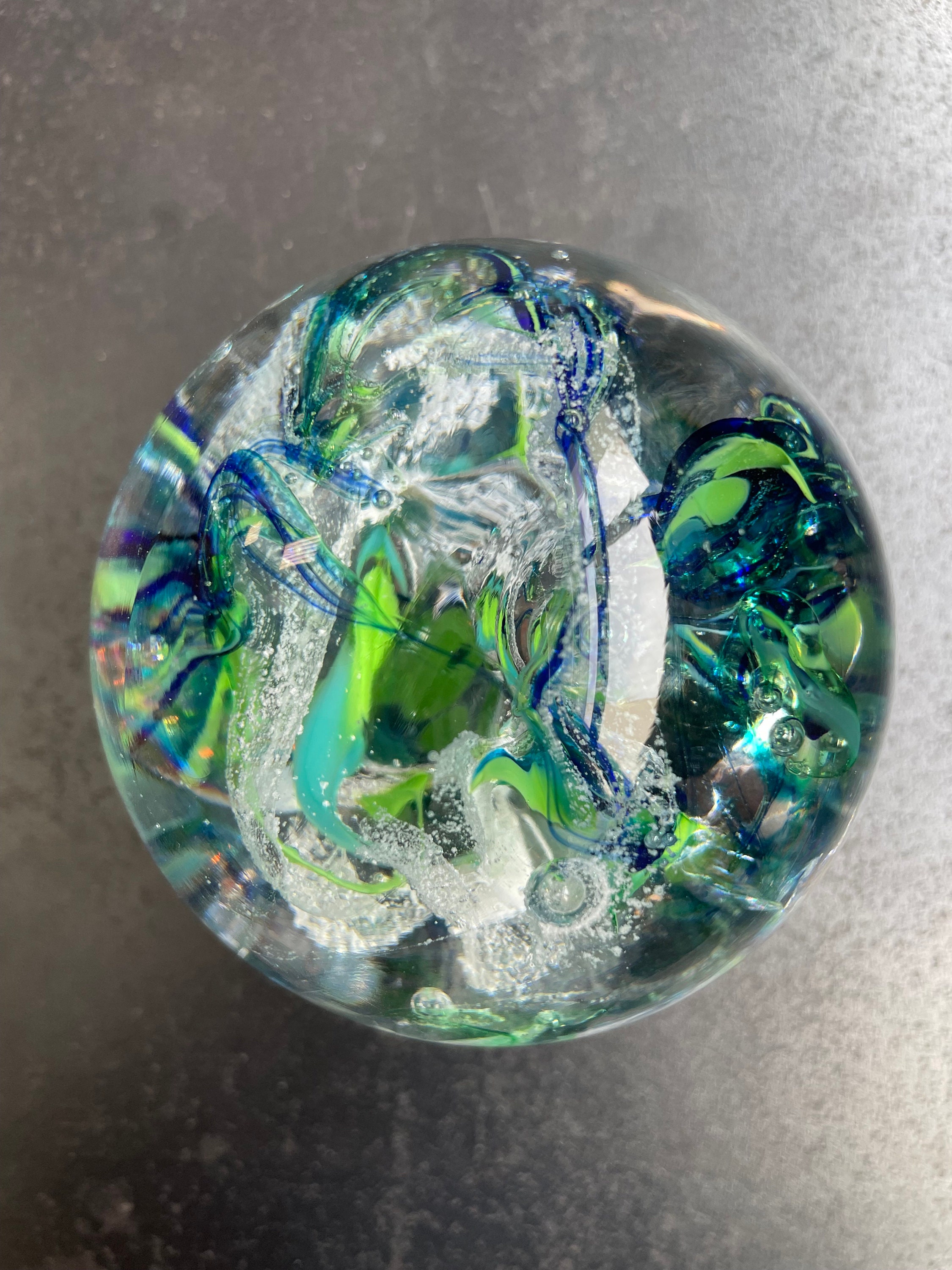 Memorial Glass Orb, Cremation Glass, Keepsake, Rainbow Bridge, Loved ...