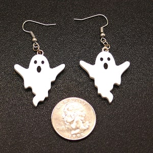 Small White Ghost Earrings 3D Printed - Etsy