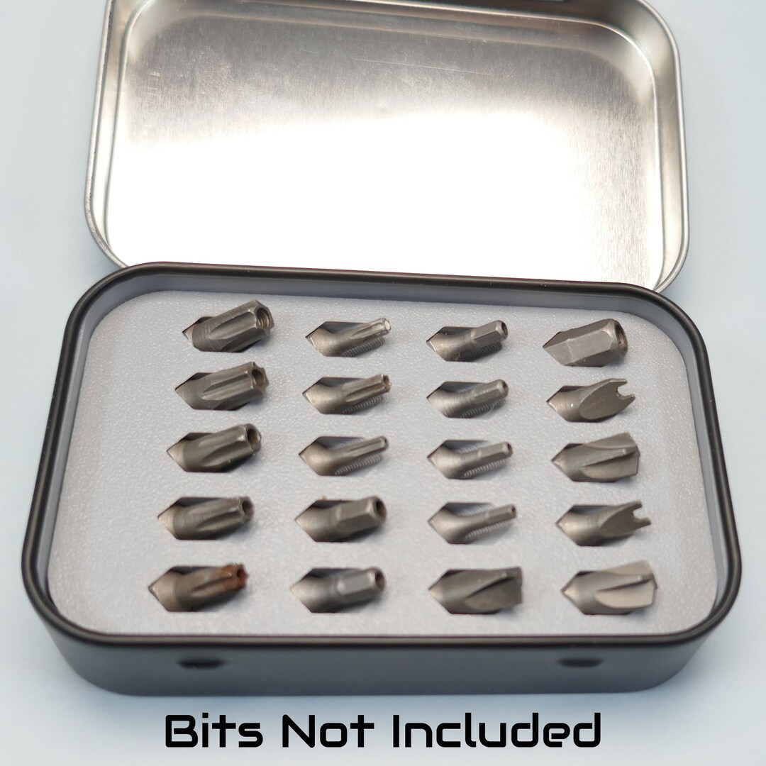 Mint Tin 1/4" Hex Bit Storage Box With 3D Printed Insert - Etsy