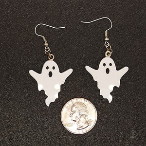 Small White Ghost Earrings 3D Printed - Etsy