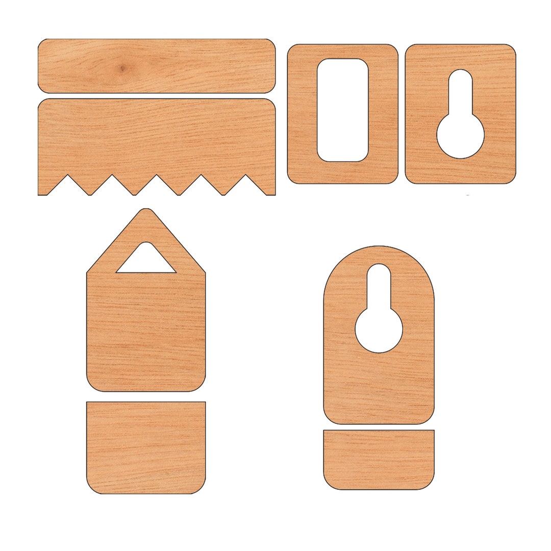 Hangers File for Laser or CNC SVG Format. 4 Different Designs. SVG File ...