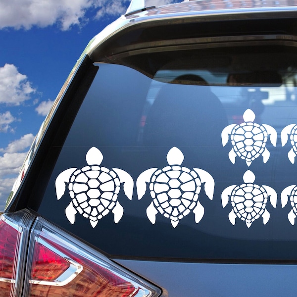Large Sea Turtle Window Decals - Etsy