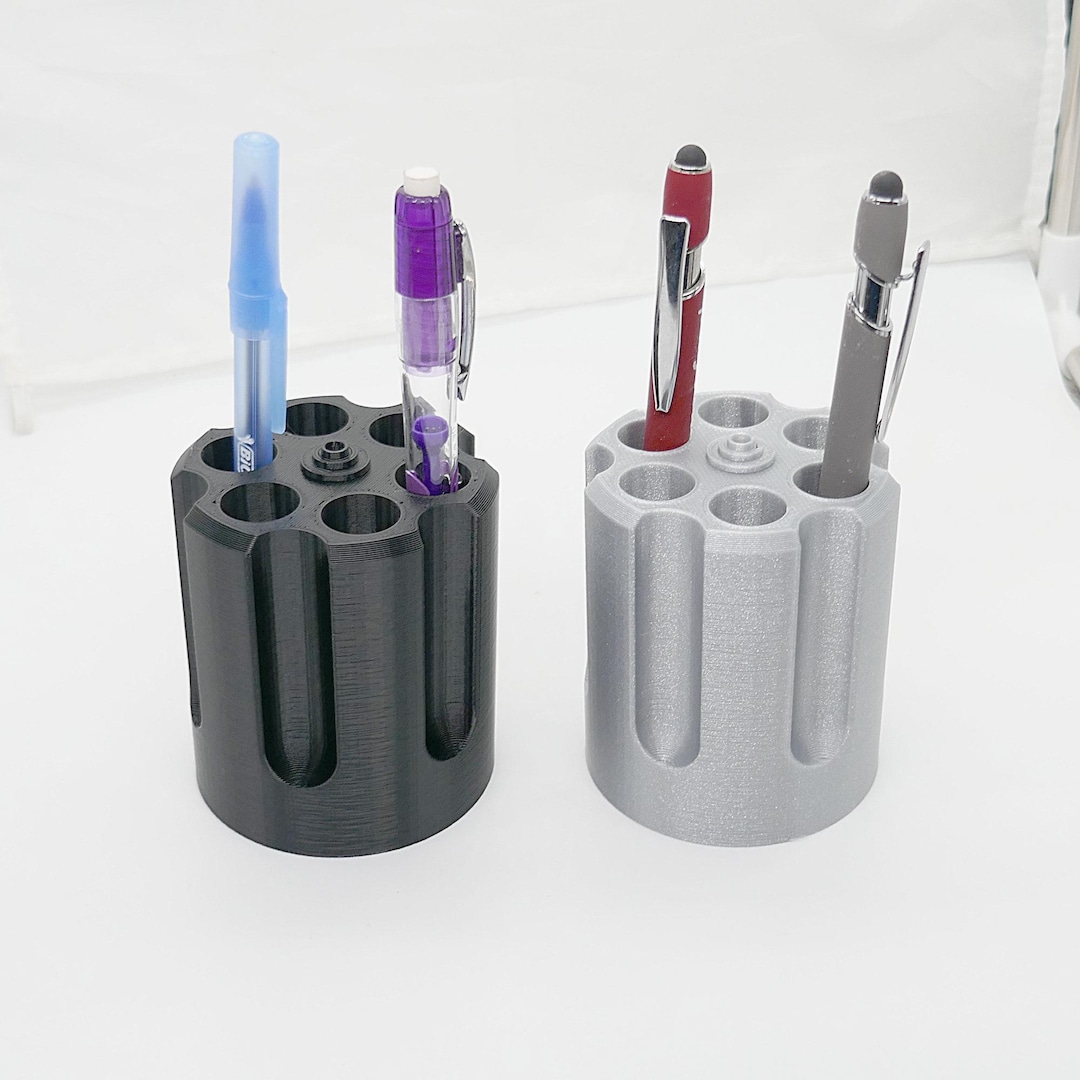 3D Printed Revolver Cylinder Pen or Pencil Holder - Etsy