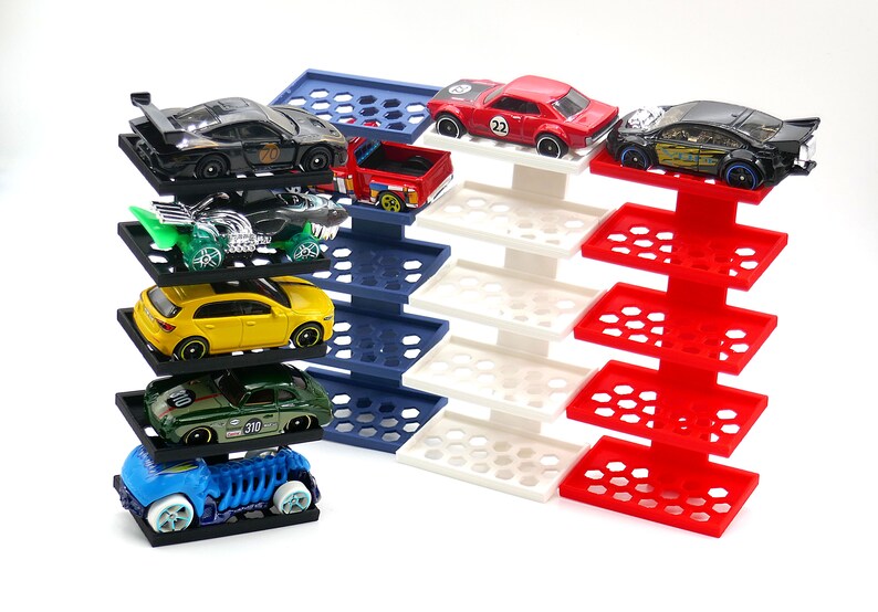 5 Car Hot Wheels Display Stand or Wall Mount Available in 3 - Etsy