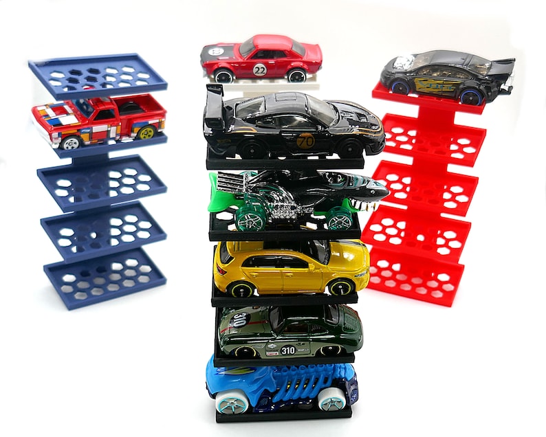 5 Car Hot Wheels Display Stand or Wall Mount Available in 3 Colors - Etsy