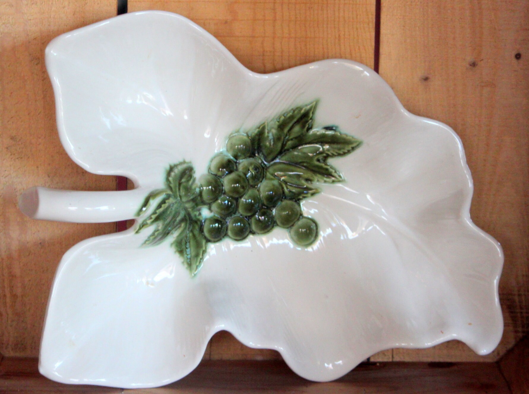 1950s Hull Art Pottery Console Dish Tuscany Grape Leaf Motif - Etsy