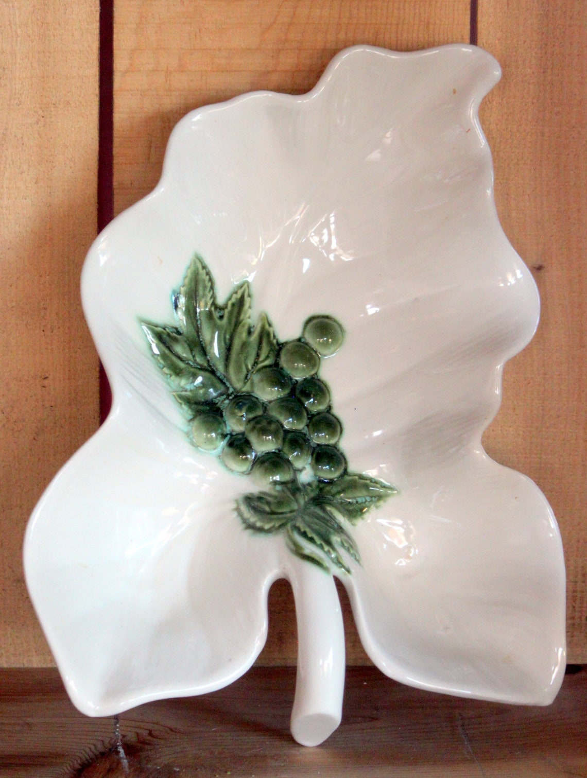 1950s Hull Art Pottery Console Dish Tuscany Grape Leaf Motif - Etsy