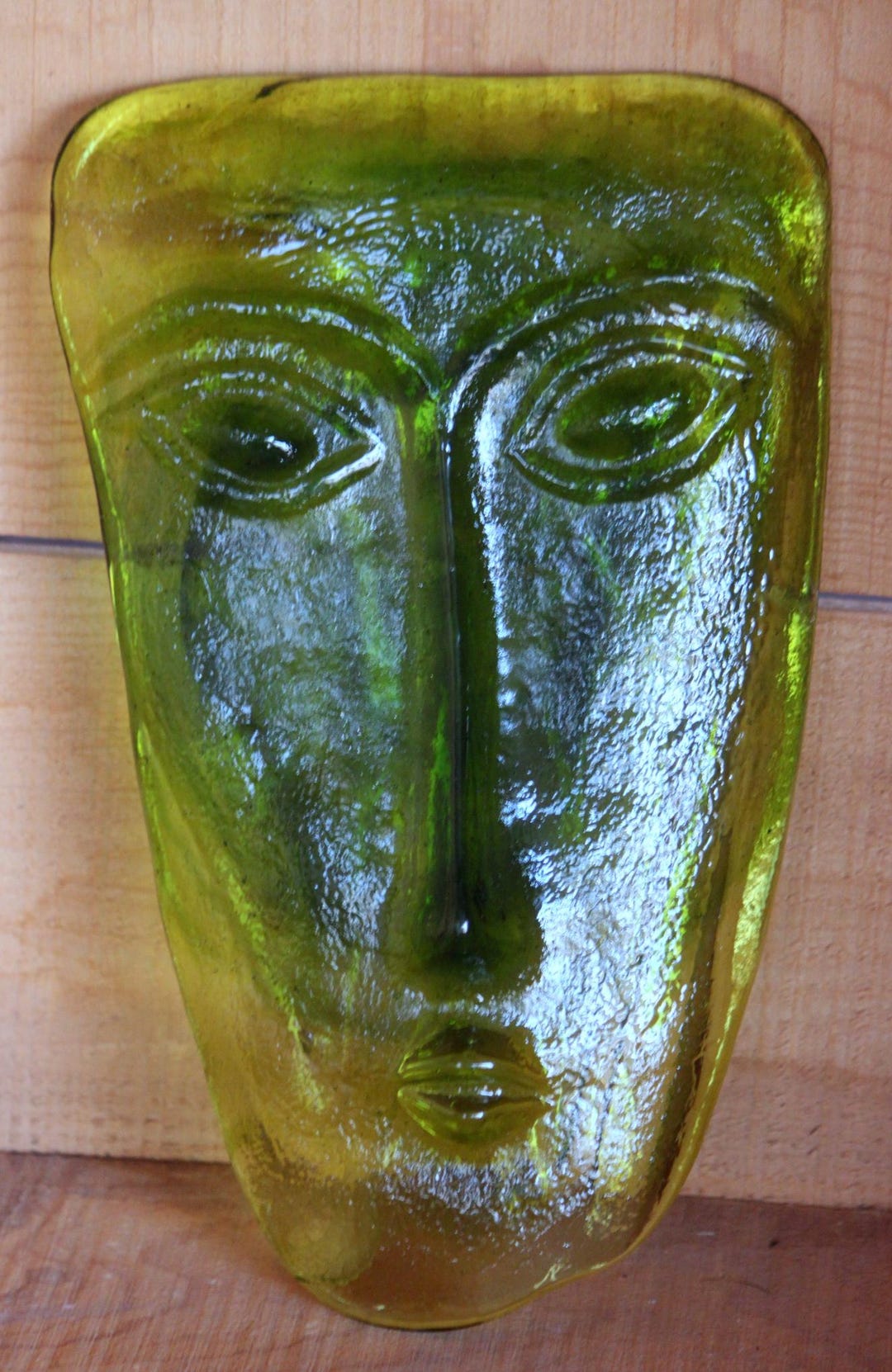 Mid Century Blown Art Glass Face Sculpture Mexican Artist Gabriel ...