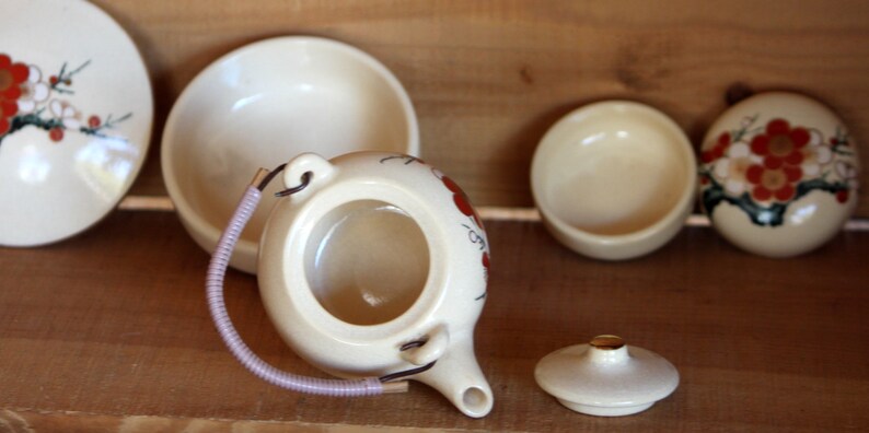 Vintage Made in Japan Plum Blossom Miniature Tea Pot Tea Leaf - Etsy