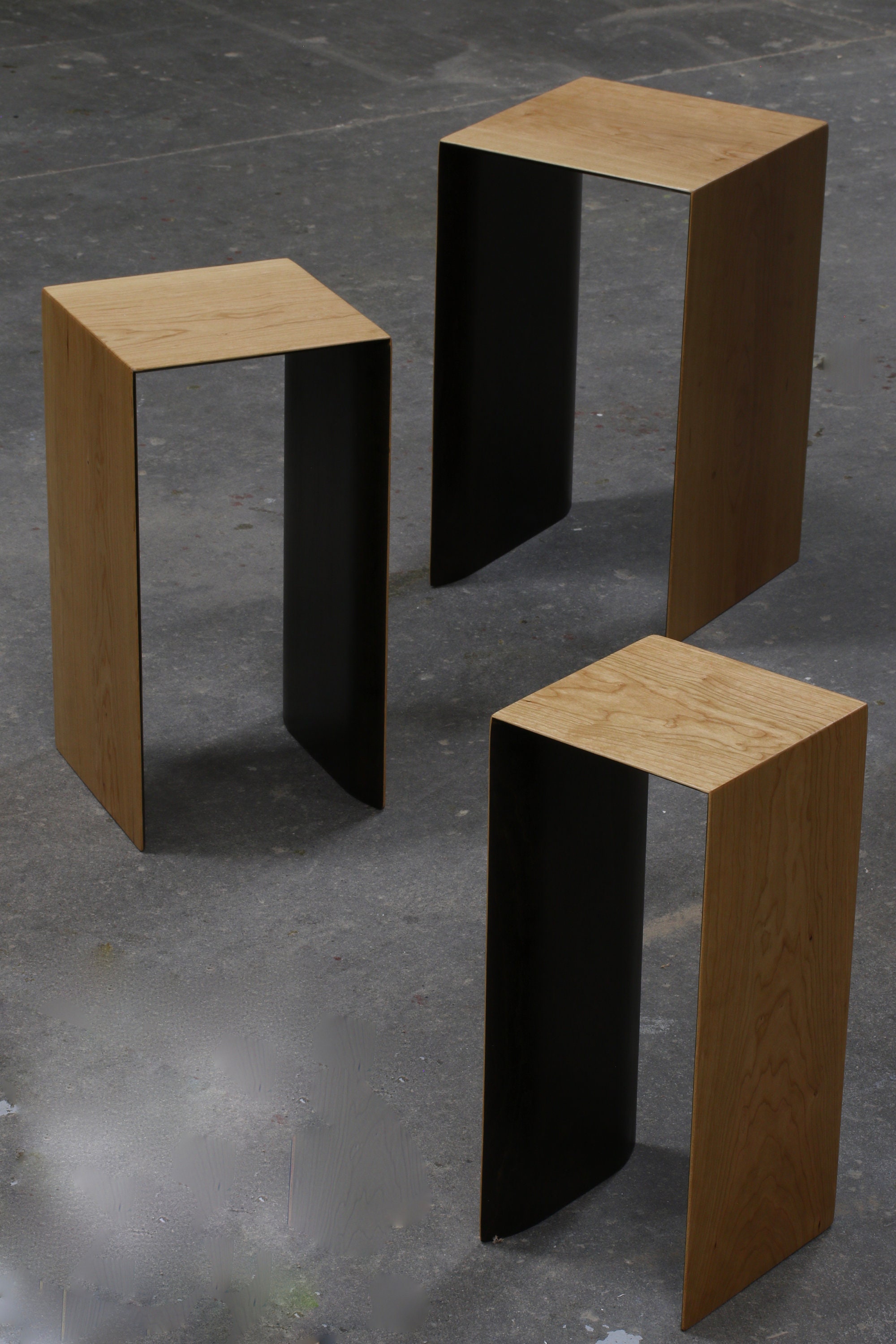 Cherry Nesting Tables With Serving Tray - Etsy