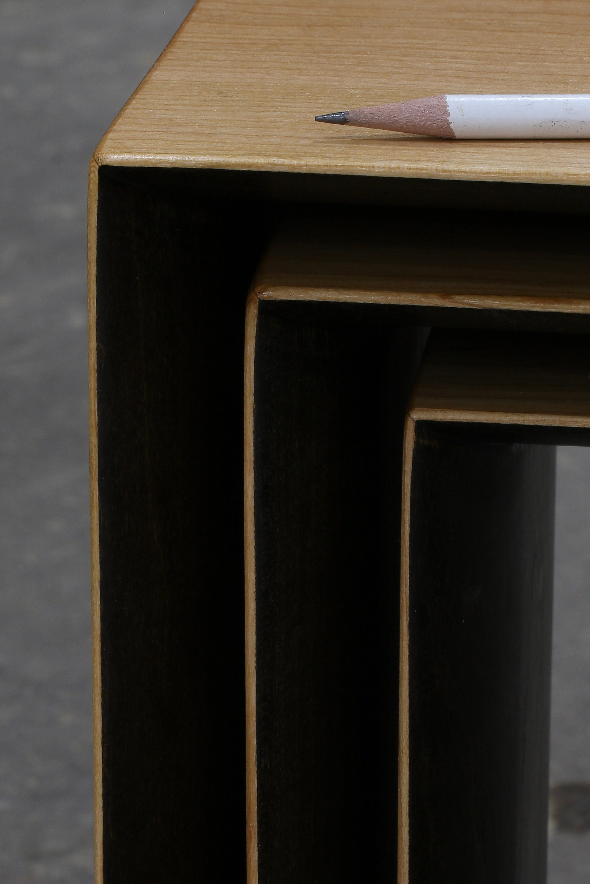 Cherry Nesting Tables With Serving Tray - Etsy