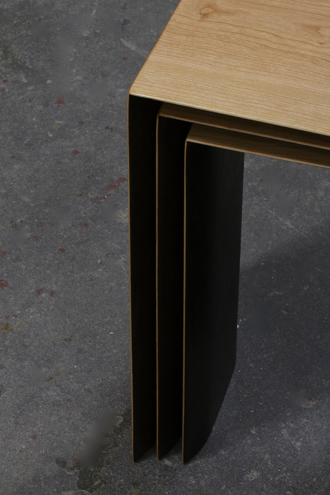Cherry Nesting Tables With Serving Tray - Etsy