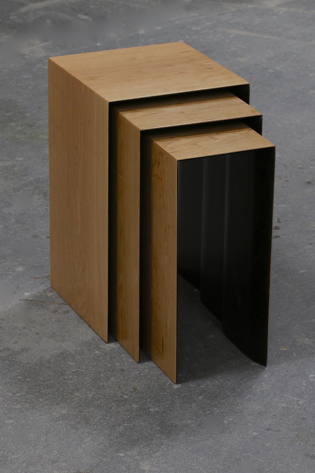 Cherry Nesting Tables With Serving Tray - Etsy