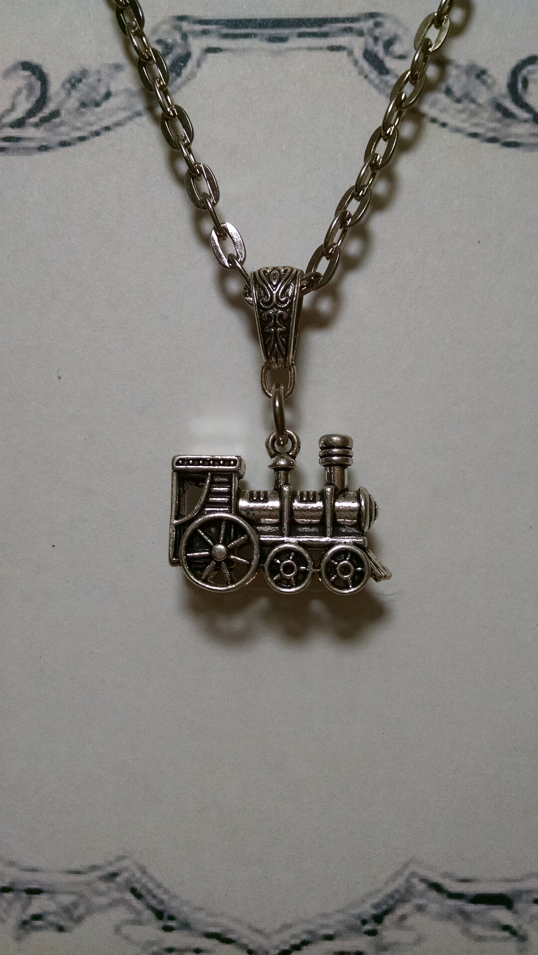 Steam Locomotive Train Necklace - Etsy