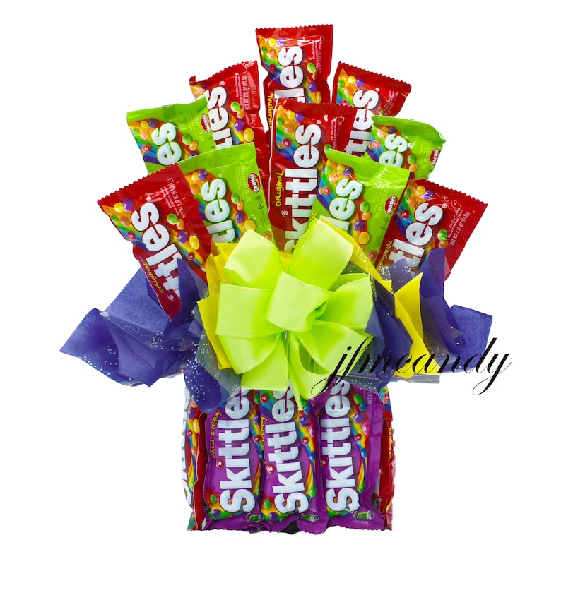 Candy Arrangement skittles-candy Bouquet - Etsy