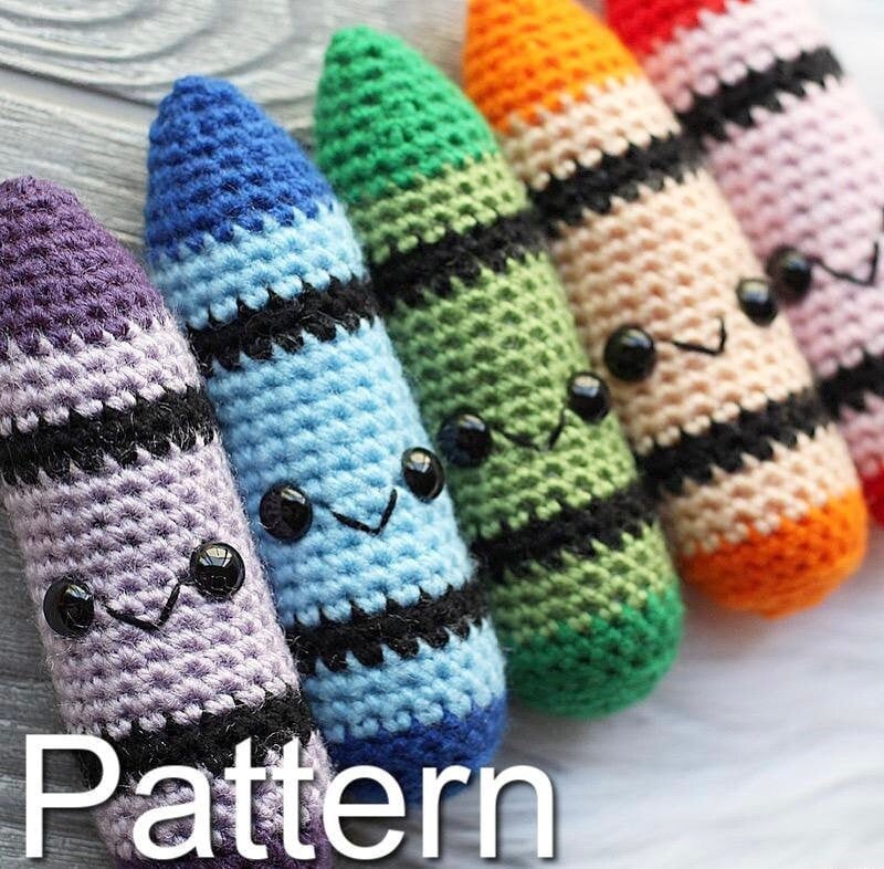 Happy Crayon Crochet Pattern, Amigurumi Crayons, Amigurumi Pattern ...