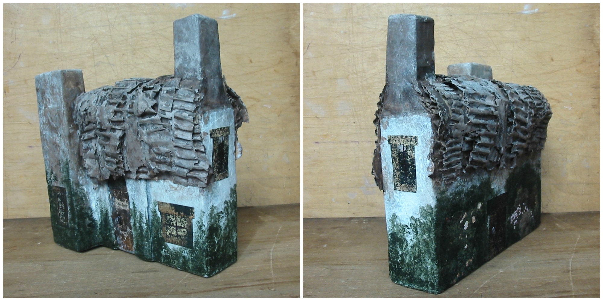 Old English Rustic Cottage Sculpture. Historic House Ornament. Country ...