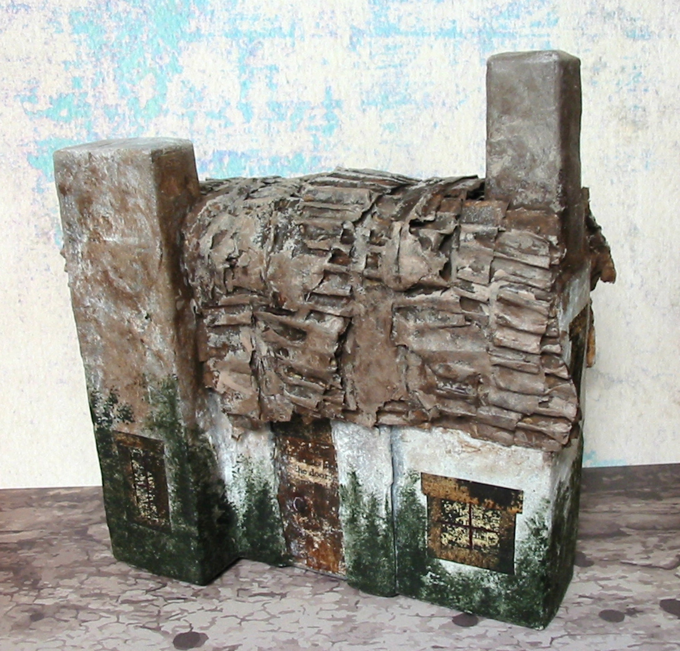 Old English Rustic Cottage Sculpture. Historic House Ornament. Country ...