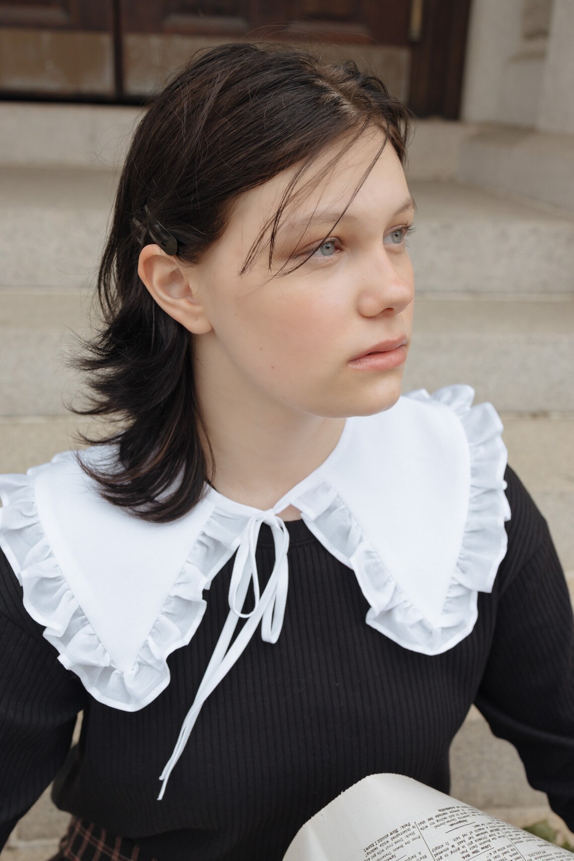 Detachable Collar, Hand Made Collar, Detachable Collar With Ruffles - Etsy
