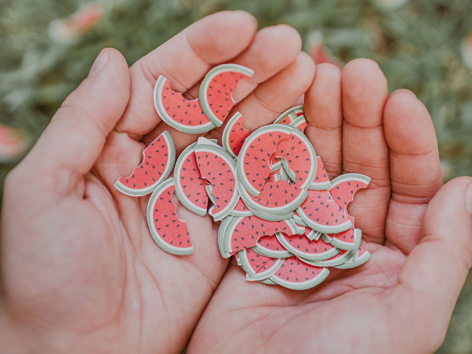 Watermelon Confetti Sandia Confetti Picnic Confetti Fruit | Etsy
