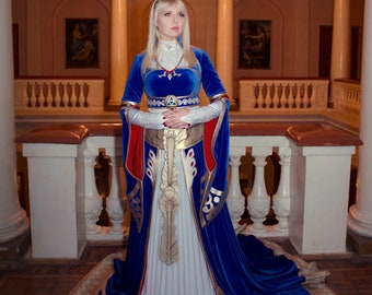Princess Zelda Blue Royal Cosplay Dress From Breathe of the Wild - Etsy