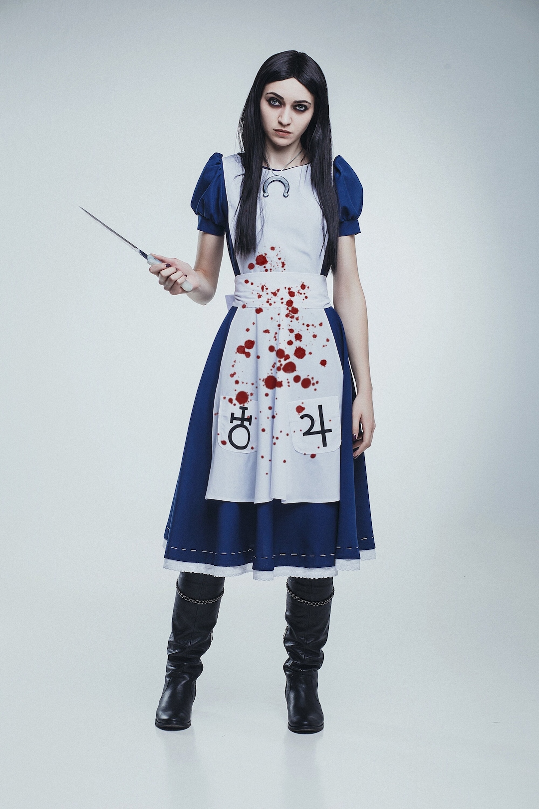 Alice Madness Return Bloodstained Costume: Cosplay Costume for Adut ...