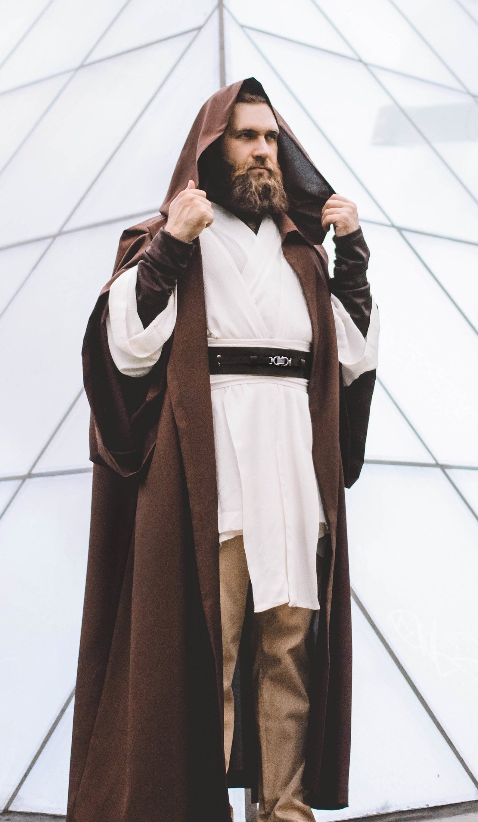 Jedi Cosplay Hooded Robe Costume From Star Wars Knight Etsy