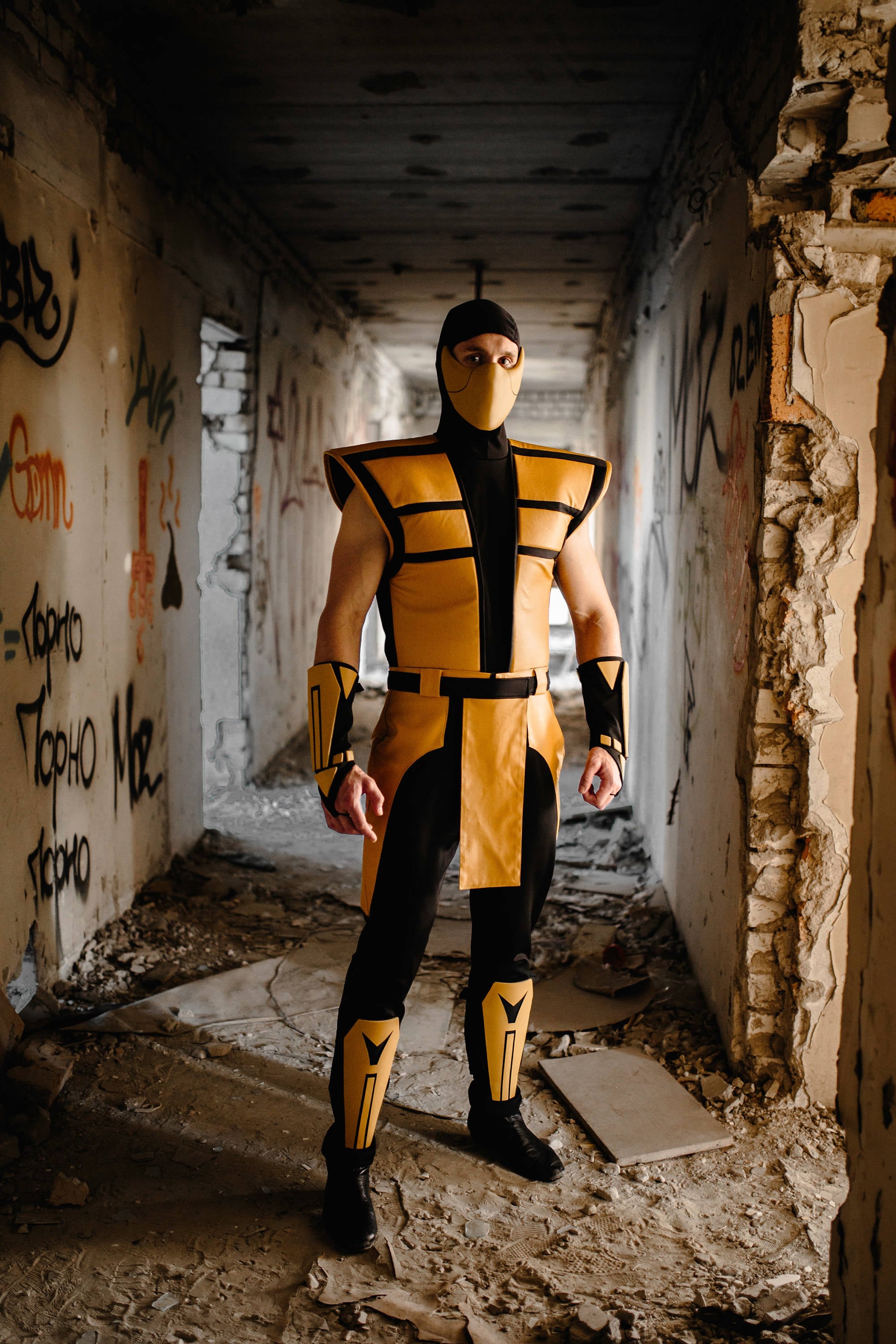 Scorpion Mortal Kombat Cosplay Costume From Mk 3 Ultimate Etsy
