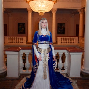 Zelda Blue Dress From Breathe of the Wild, Royal Outfit Cosplay Costume ...