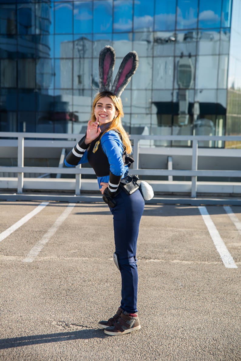 Halloween Costume Officer Judy Hopps Police Uniform Cosplay Etsy