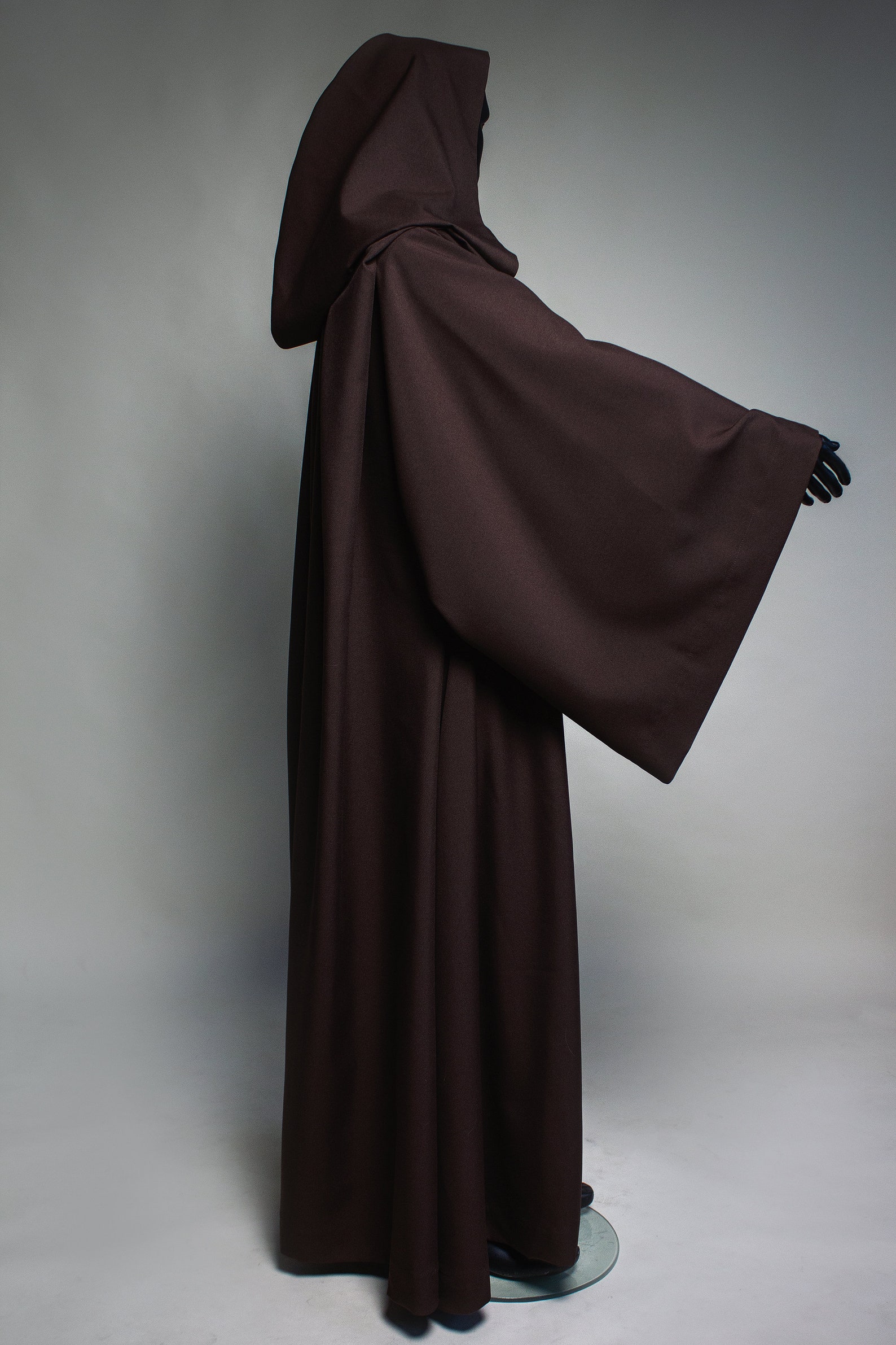 Jedi Hooded Cloak: Brown Cape, Jedi Robe Cosplay According to Rebel ...