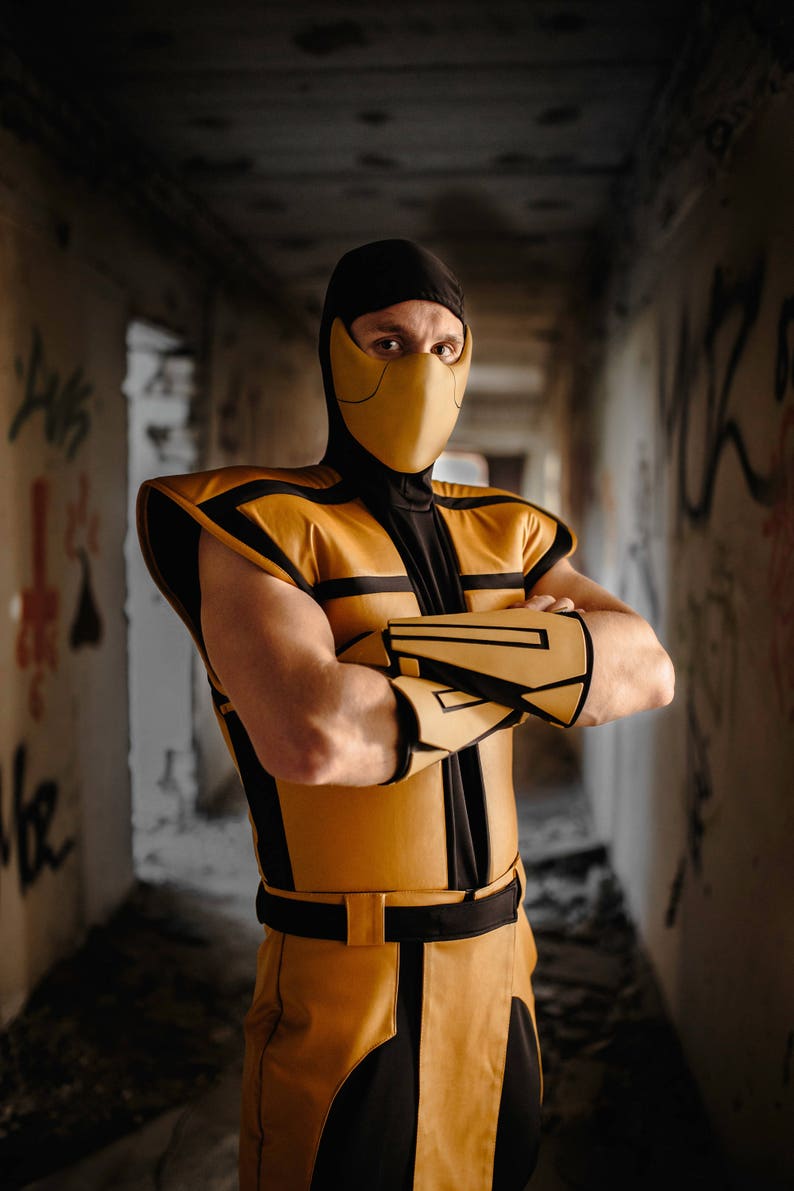 Scorpion Mortal Kombat Cosplay Costume From Mk 3 Ultimate Etsy