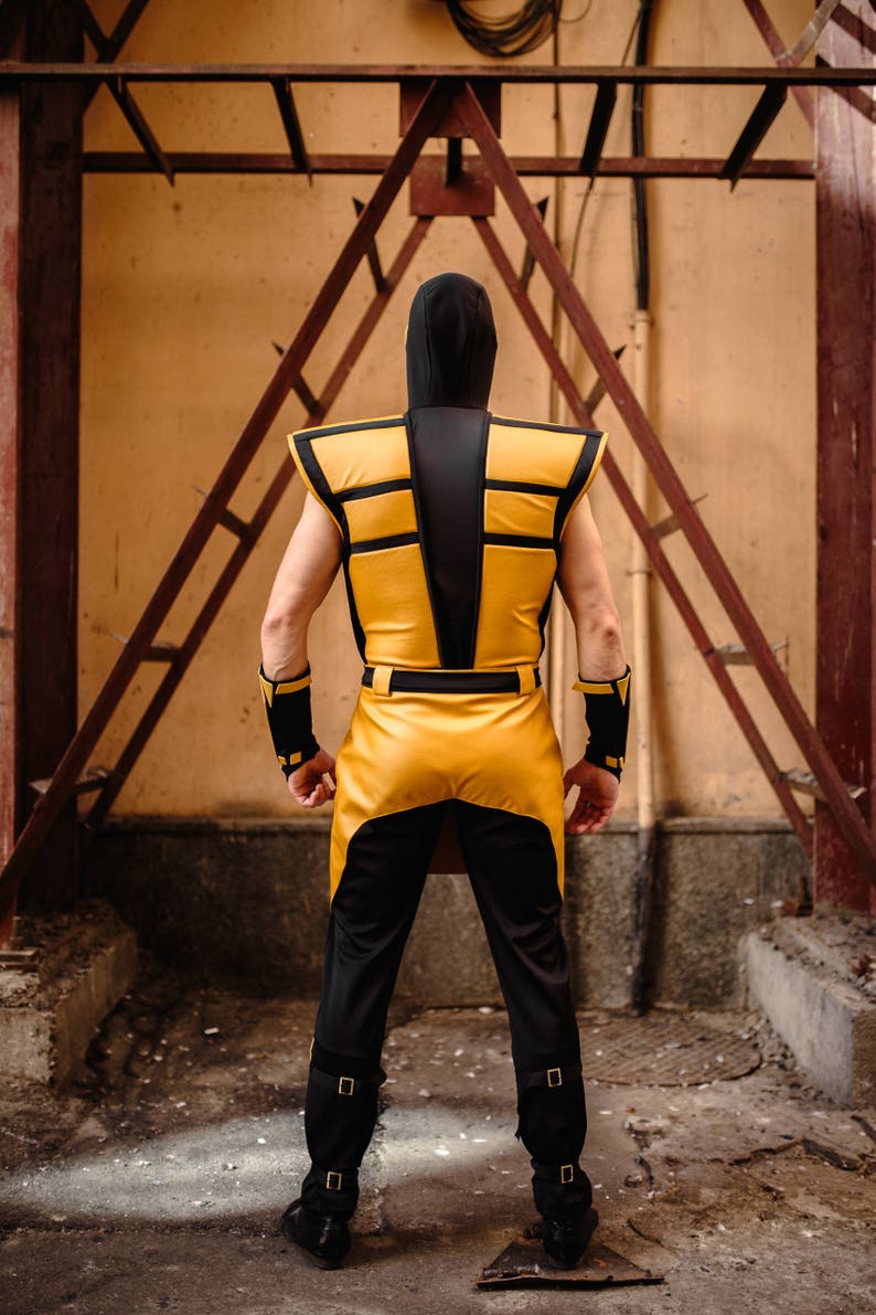 Scorpion Mortal Kombat Cosplay Costume From Mk 3 Ultimate Etsy