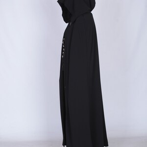 Witcher Yennefer Black Clothing Cape With Hood, Yenefer Cosplay Womens ...