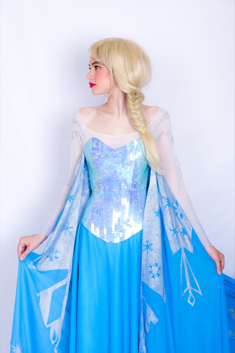 Elsa Costume Cosplay Adult Dress Frozen Disney Princess Etsy