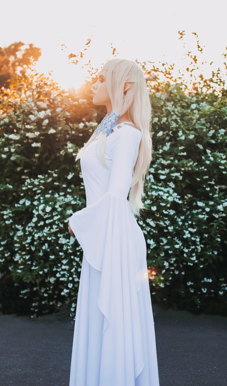 Goddess Hylia Cosplay Costume Legend Of Zelda White Cosplay Etsy