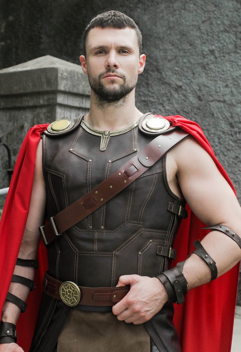 Thor Leather Vest, Thor Halloween Costume for Adults Cos Play, Thor ...