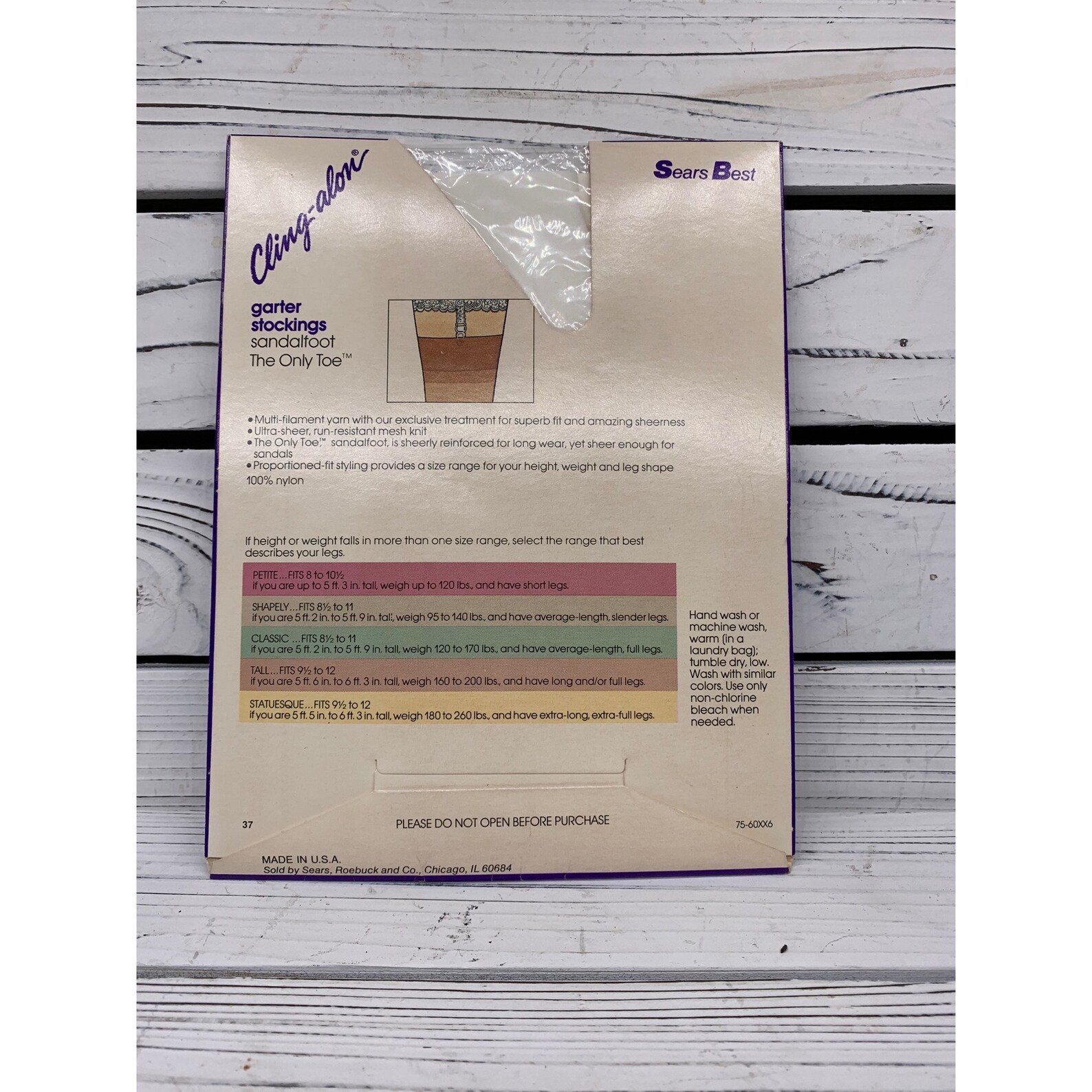 Vintage Garter Stockings Cling-alon Pantyhose Sheer White - Etsy