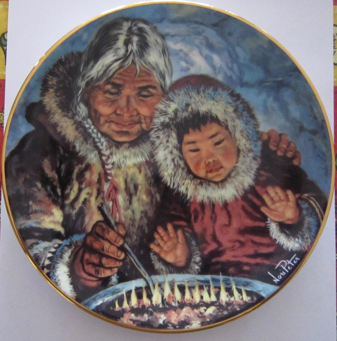A Beautiful Nori Peter Collector Plate Titled "tending the Lamp" - Etsy