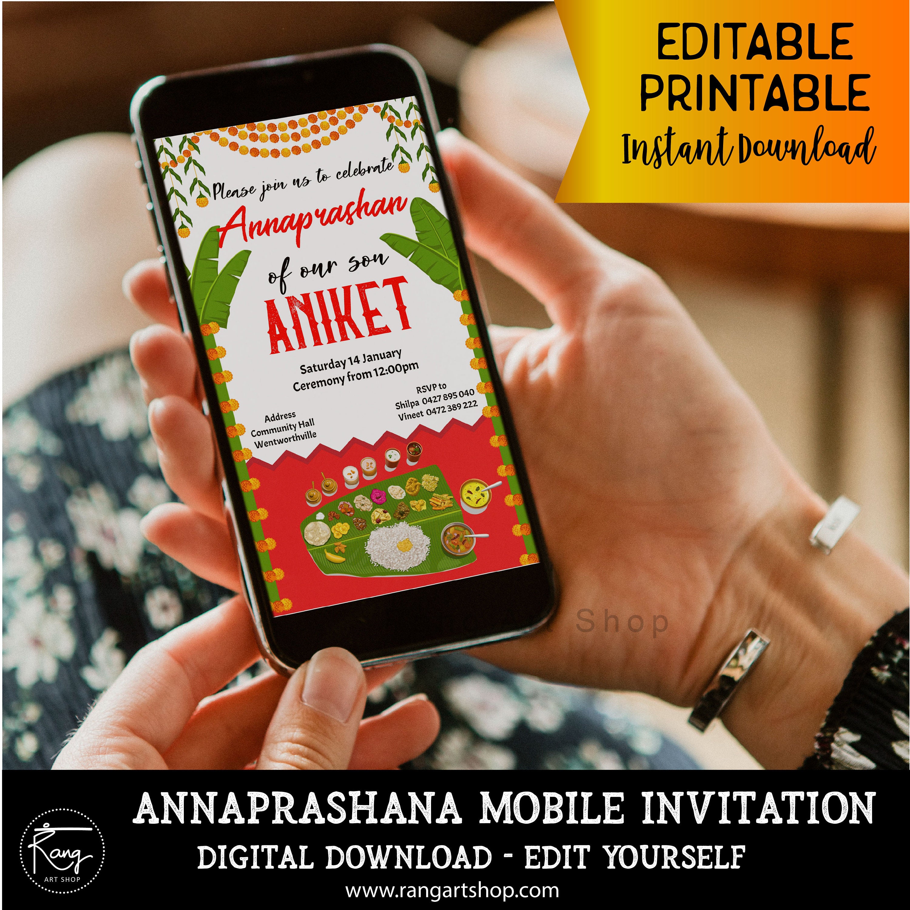 Annaprasan Invite - Shuba Annaprasan Invitation - First Rice Eating ...