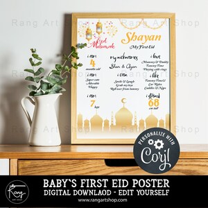 Custom My First Eid - Baby's First Eid Poster - Baby's First Eid ...