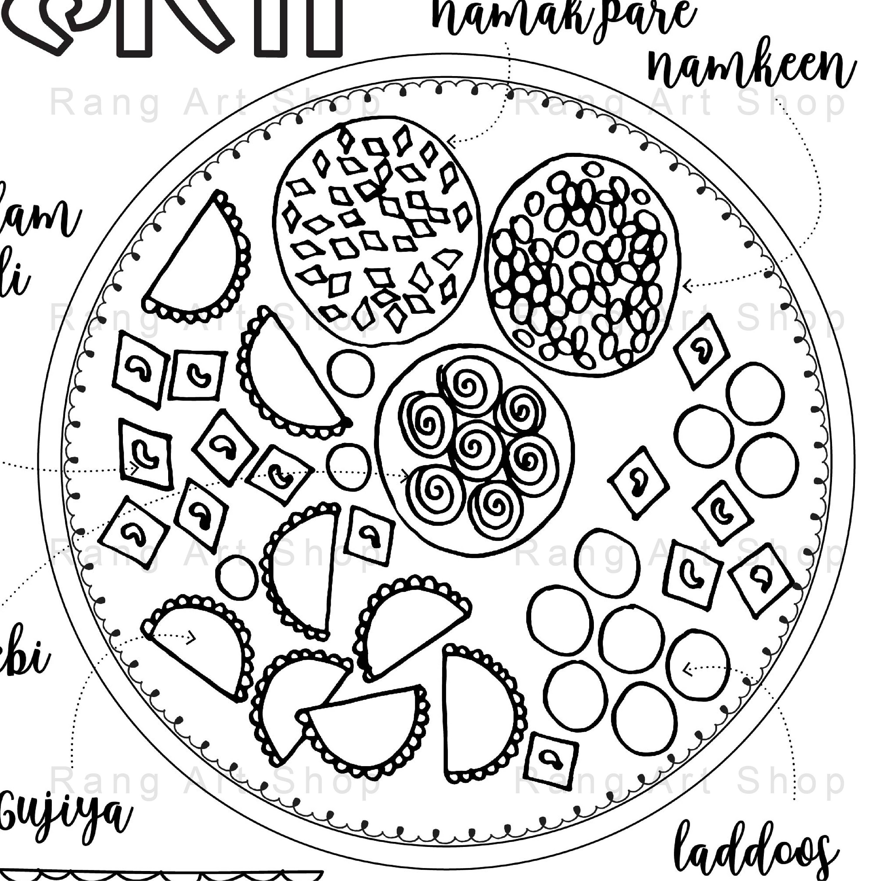 Holi Activity Pages Colouring Activity Page Printable Holi Favour Kids ...