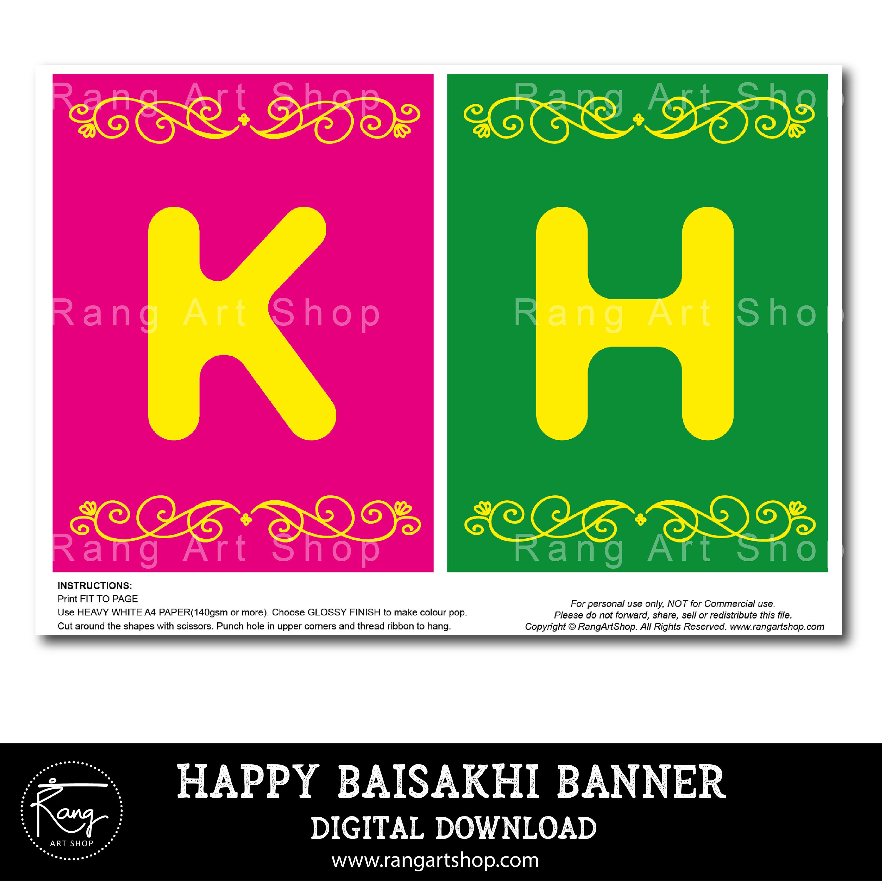 Happy Vaisakhi or Baisakhi Banner Punjabi Party Decoration - Indian ...