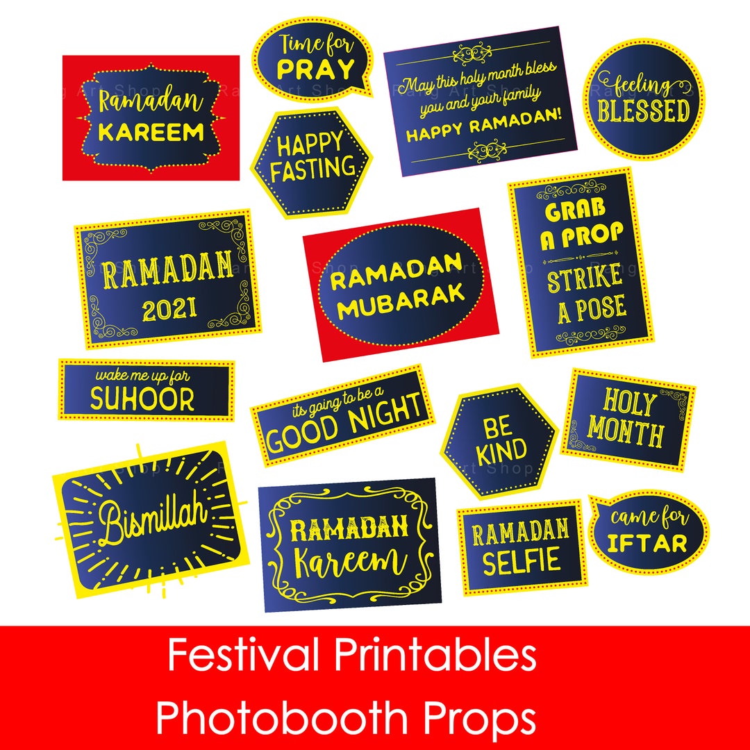 Ramadan Photobooth Props - Ramadan Party Decor - Muslim Islamic ...