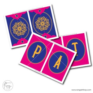Bollywood Party Banner Pink - Indian Party - Desi Colourful Bunting ...