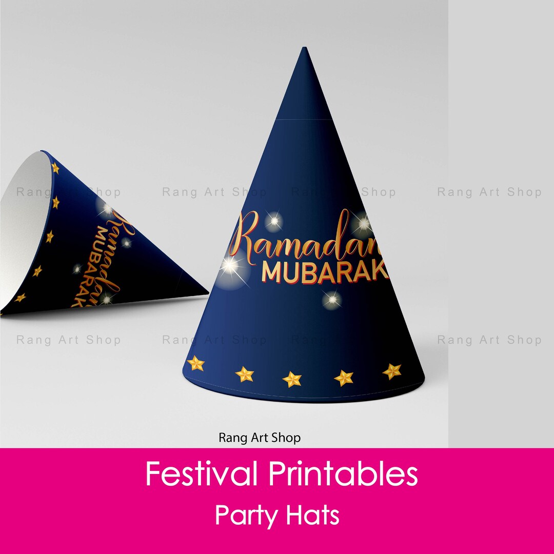 Ramadan Mubarak Party Hats - Ramadan Decor- Iftar Party Decor - Eid ...