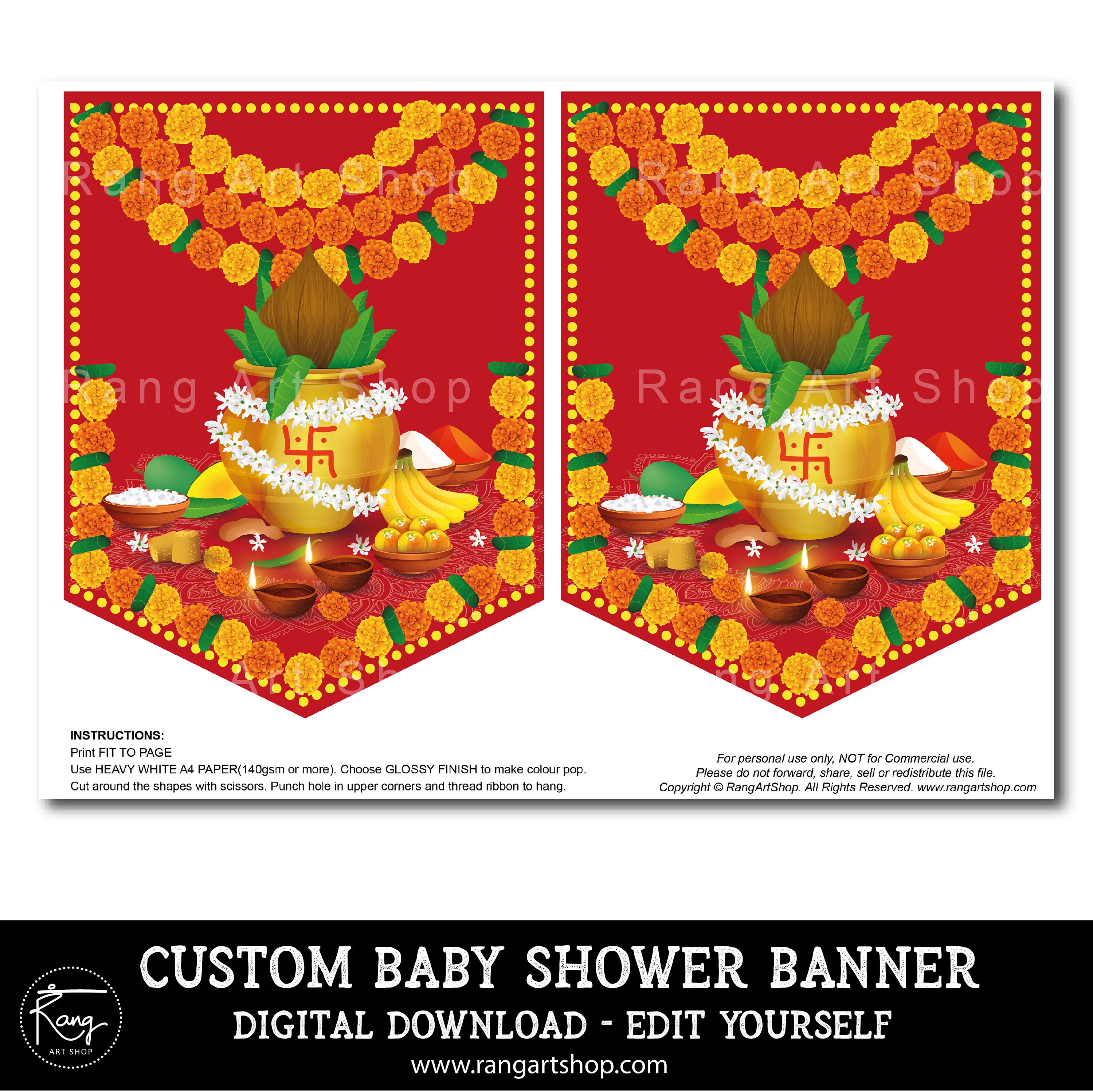 Custom Dahi Chiura Banner- Nepali Baby Shower Celebration - Hindi ...