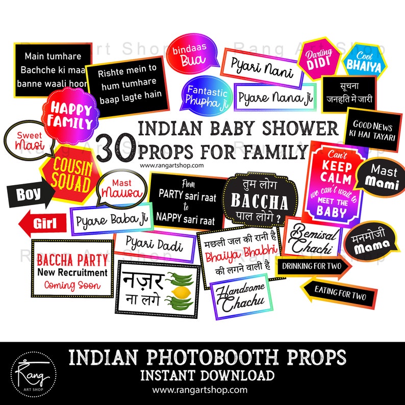Godhbharai Props for Family - Desi Props for Family Photoshoot - Indian ...