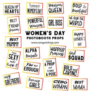 International Women's Day Party Prints - Women's Day Photobooth Props ...