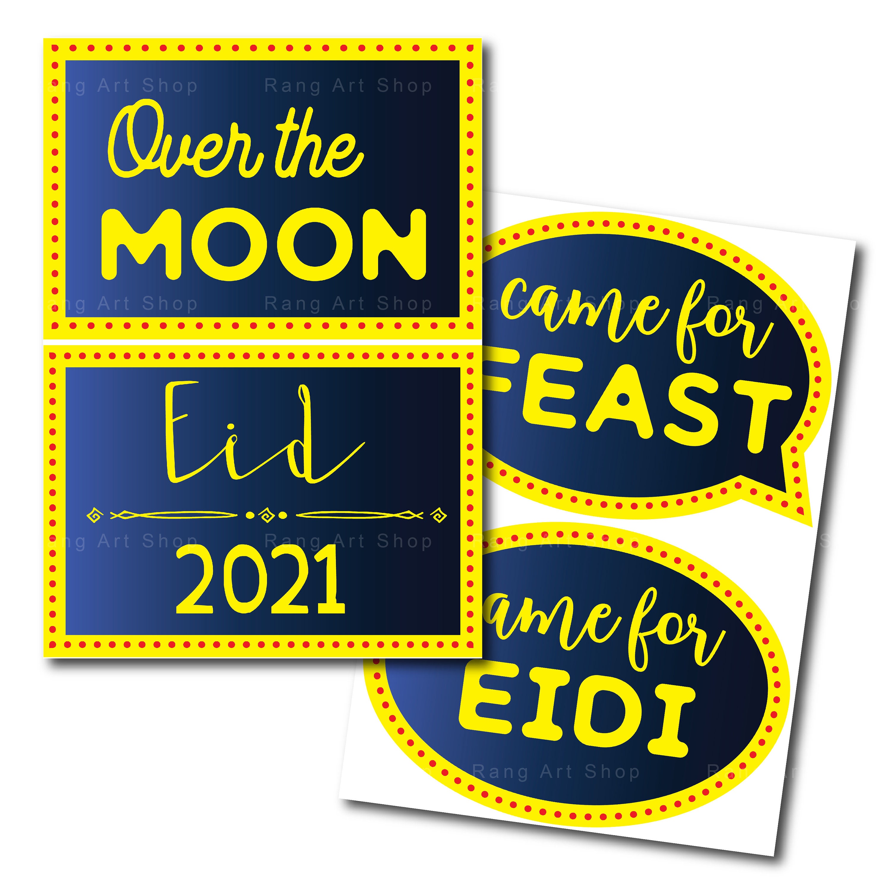 Eid Photo Booth Props Eid Party Muslim Islamic Festival Decor Eid Party ...